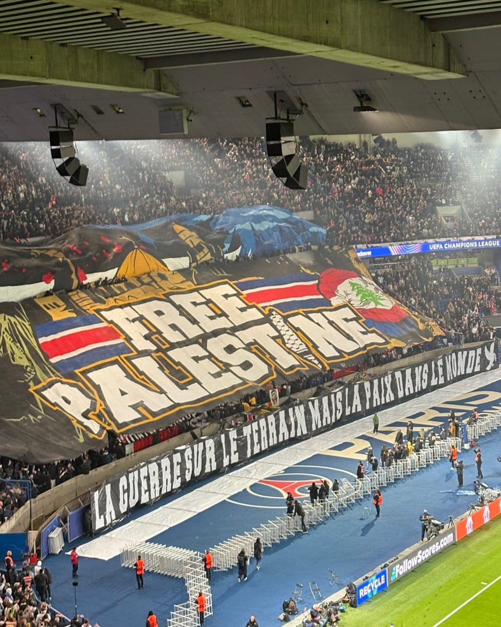 PSG Under Fire Over 'Free Palestine' Banner at Champions League Game ...